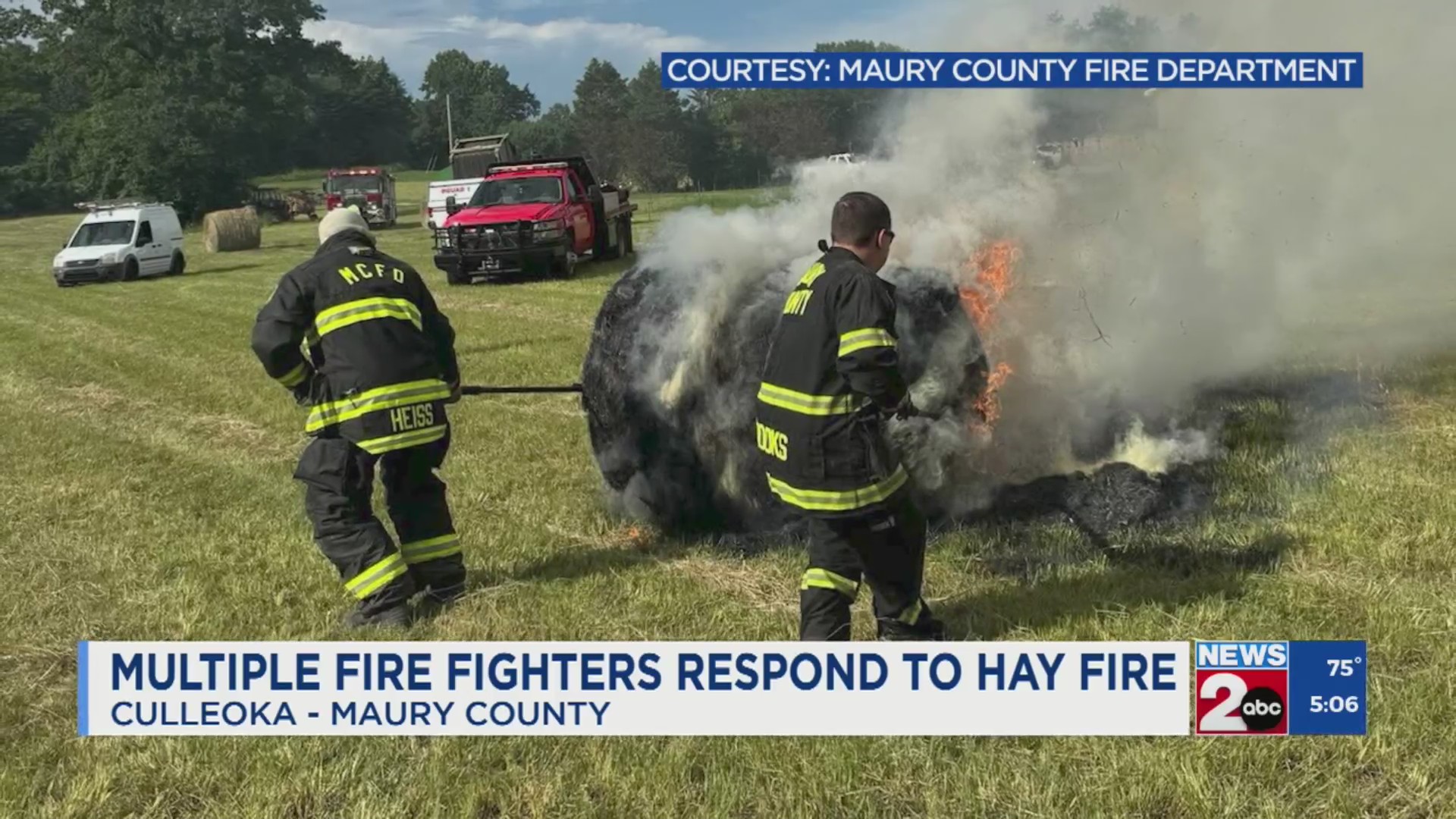 Crews respond to hay fire in Maury County – WKRN News 2