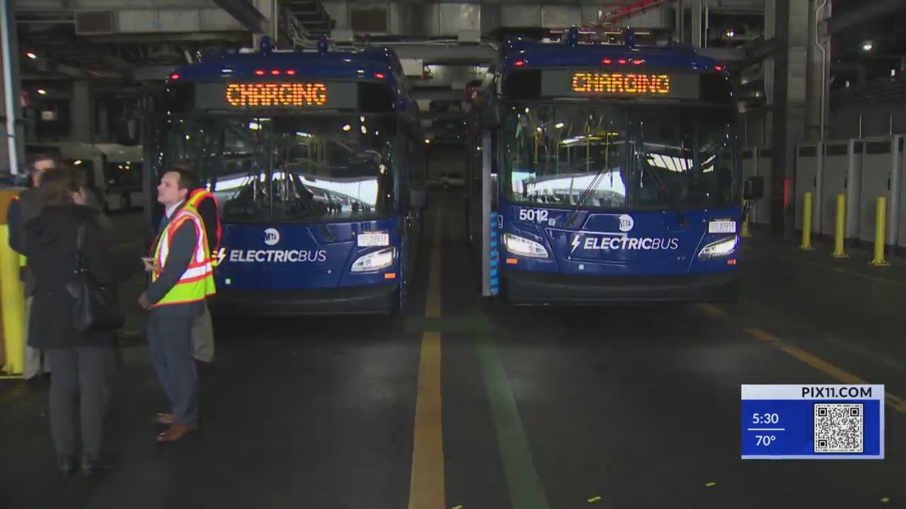 MTA reveals new electric buses, charging stations – PIX11