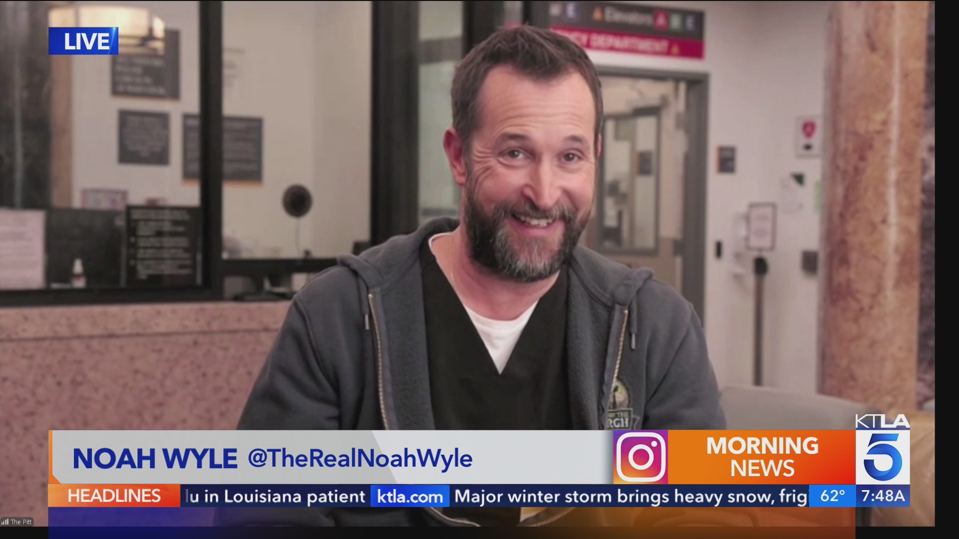 Noah Wyle talks about playing a doctor again on the new series ‘The ...