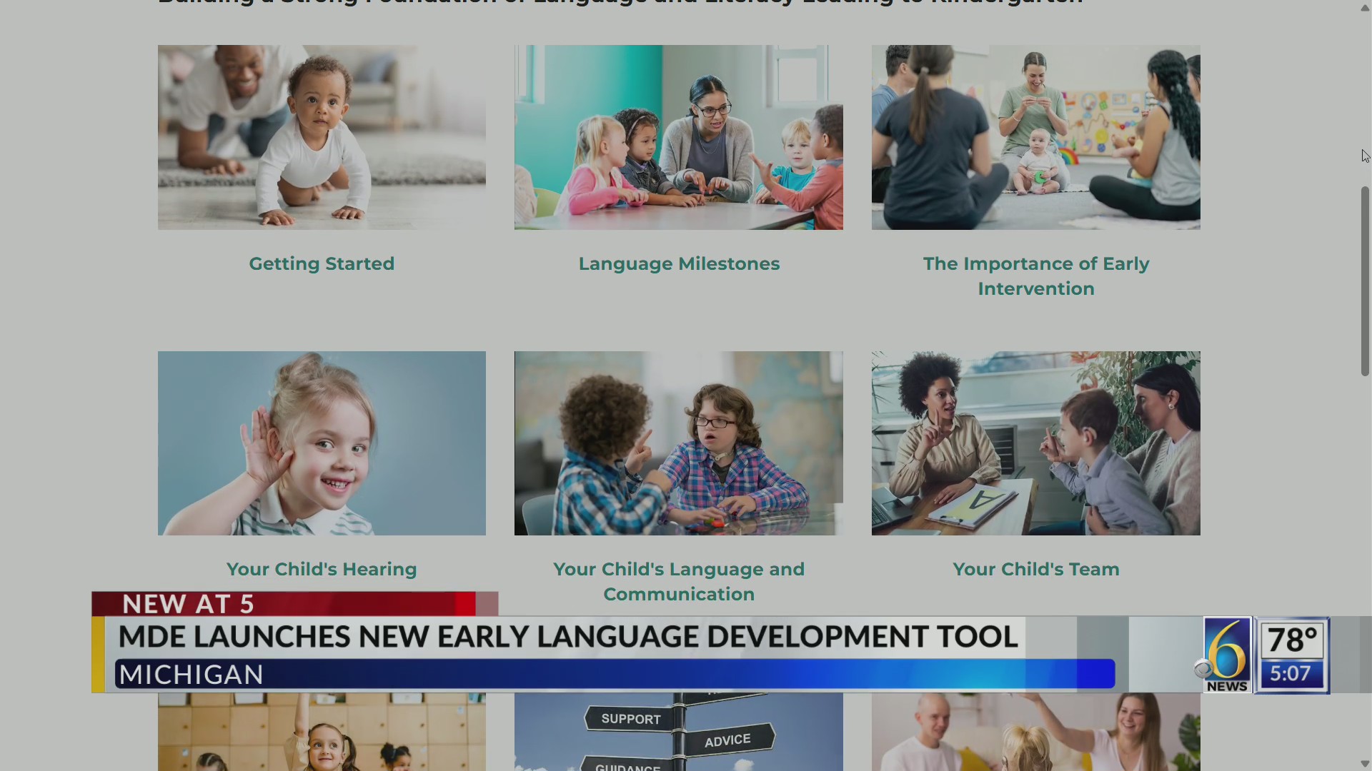 MDE launches new early language development tool – WLNS 6 News