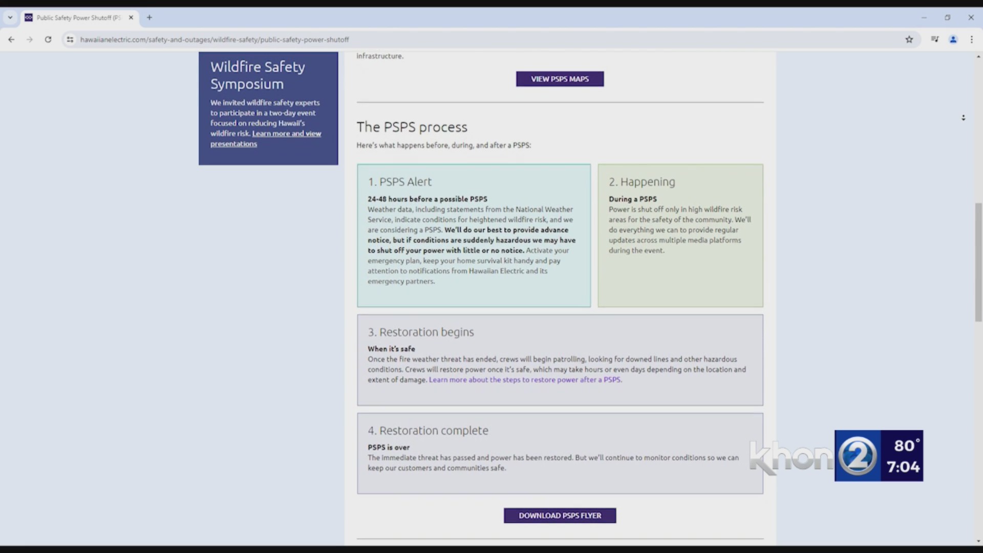 HECO reveals new map for the Public Safety Power Shutoff program – KHON2