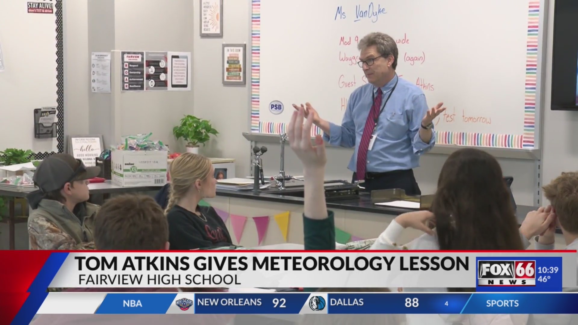 Meteorologist Tom Atkins shares storm science at Fairview High School ...