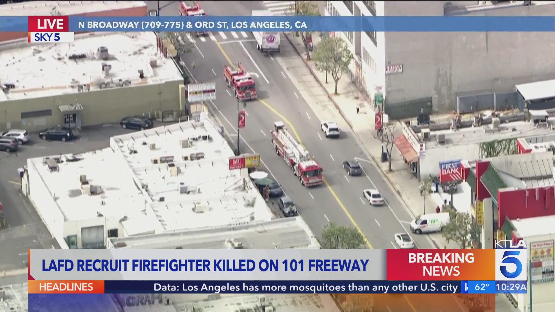 Procession for LAFD recruit firefighter killed on 101 Freeway in Studio ...