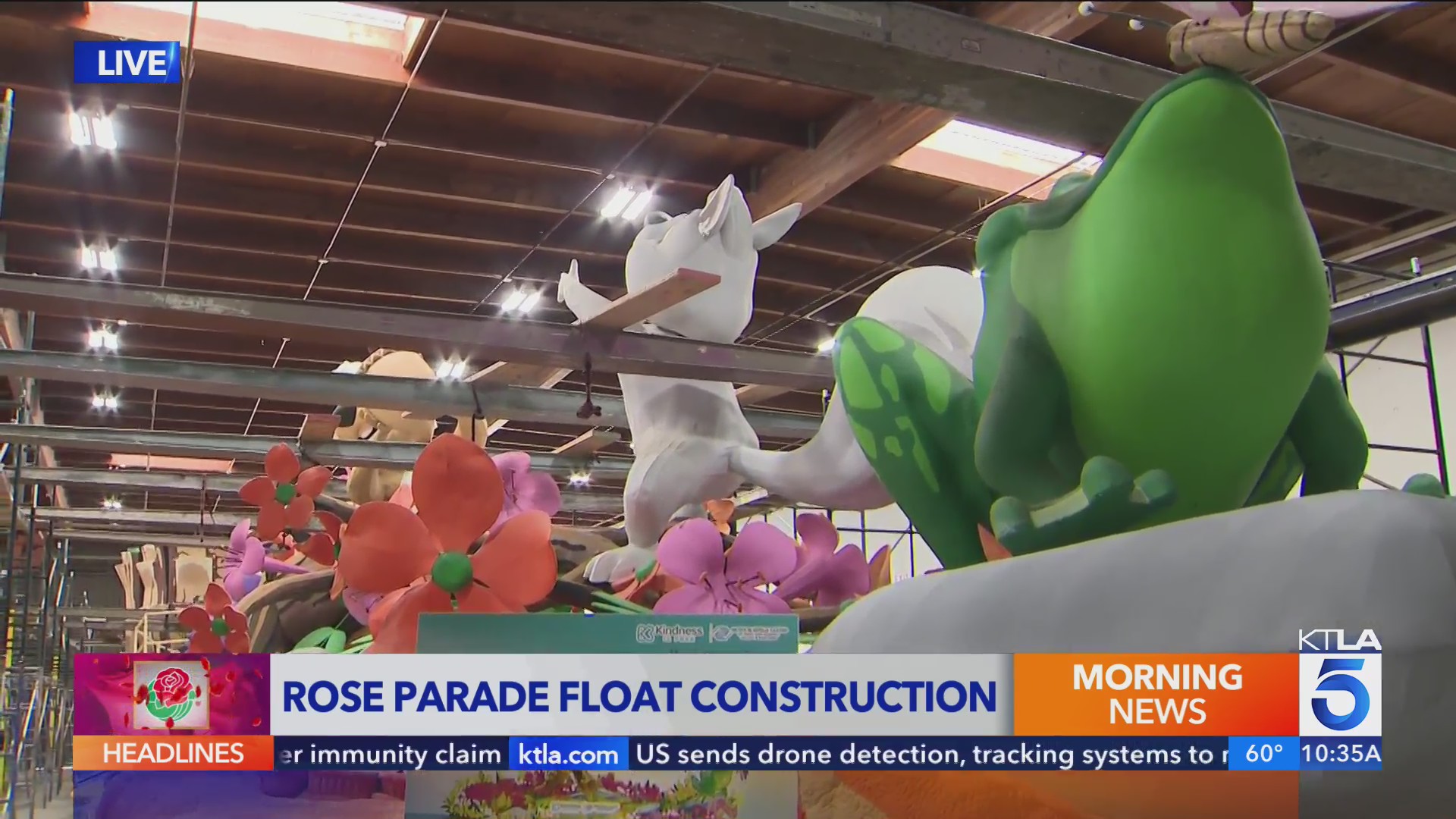 Rose Parade Float Decoration: ‘Kindness Is Free’ – KTLA