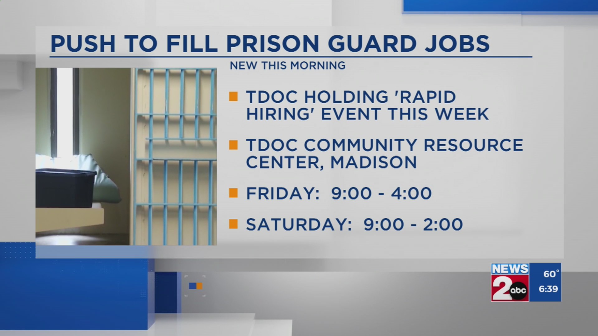 Push to fill prison guard jobs – WKRN News 2