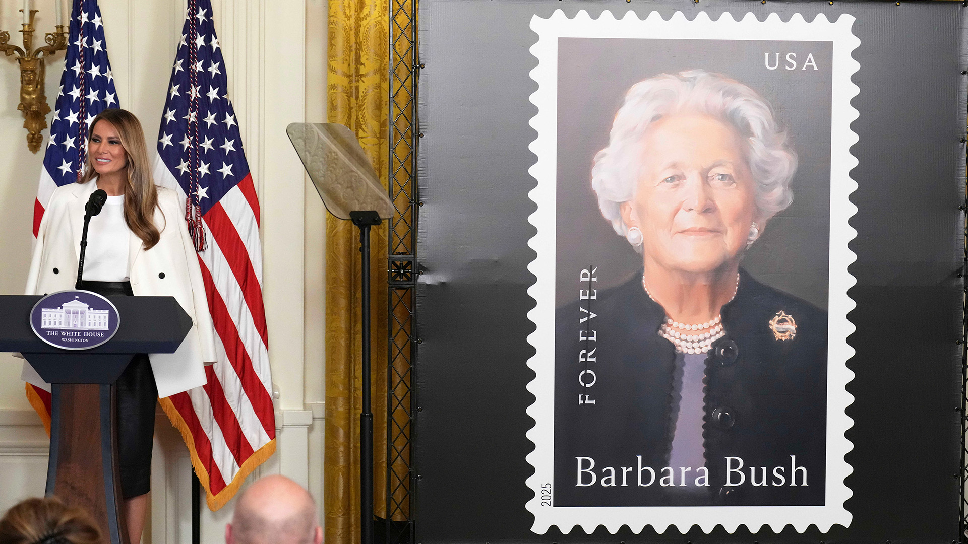 Melania Trump unveils US stamp honoring Barbara Bush – The Hill