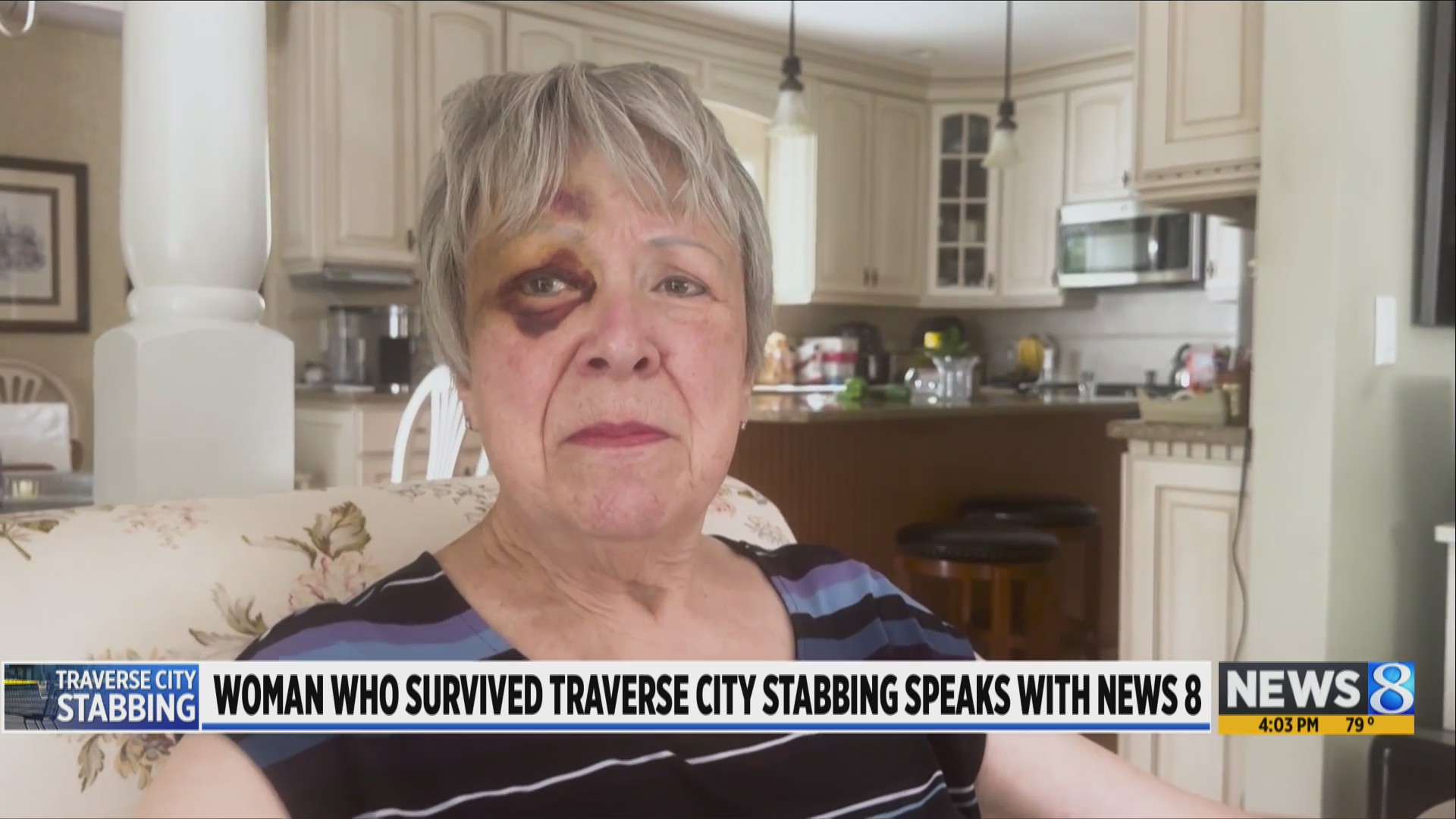 Woman who survived Traverse City stabbing speaks with News 8 – WOODTV.com
