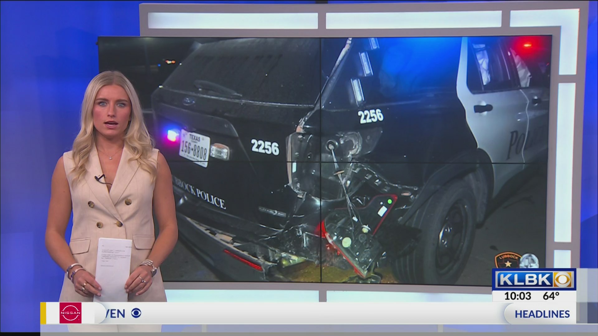 Lubbock police officer’s vehicle struck while directing traffic – KLBK ...