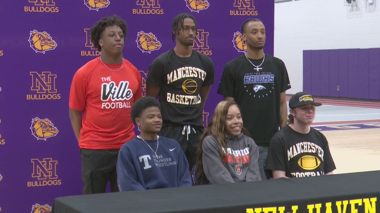 New Haven seniors Karrington Cooper, Jeremiah Cottrell, J’NQE Jackson ...