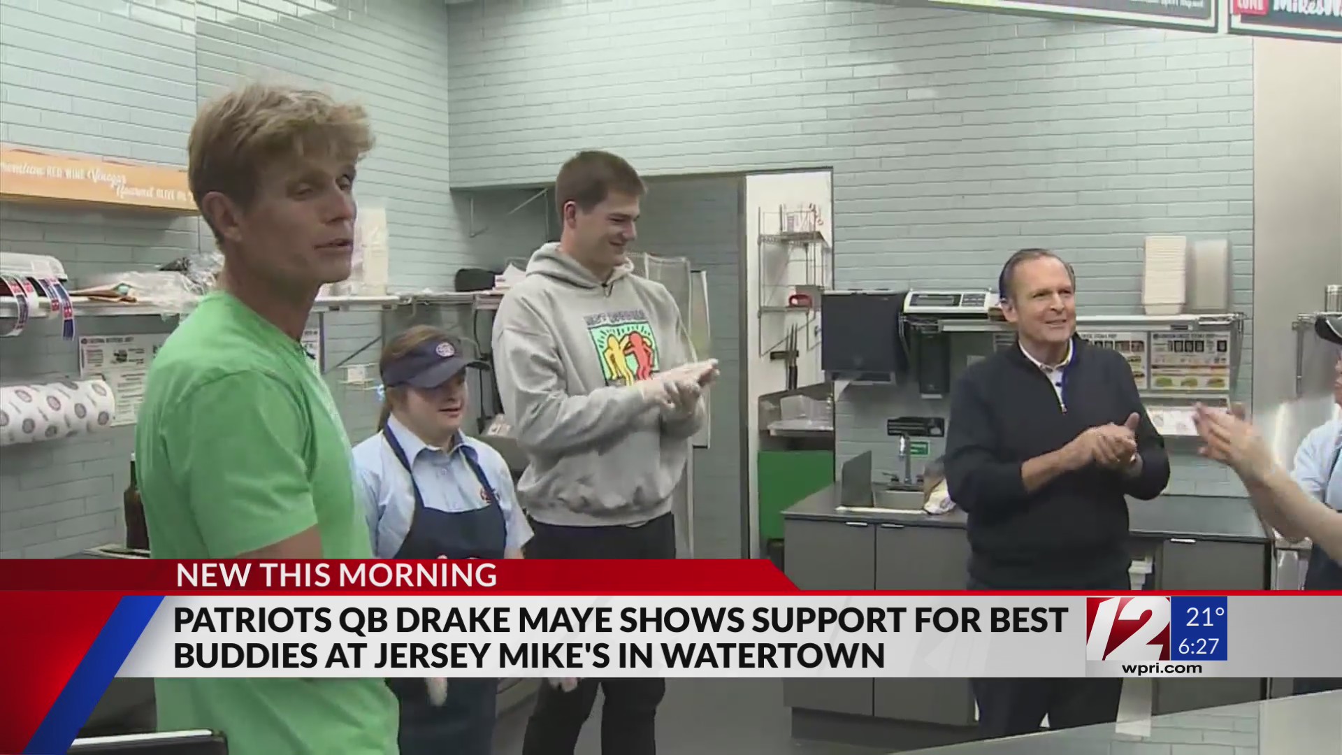 Patriots QB Drake Maye shows support for Best Buddies at Jersey Mike’s ...