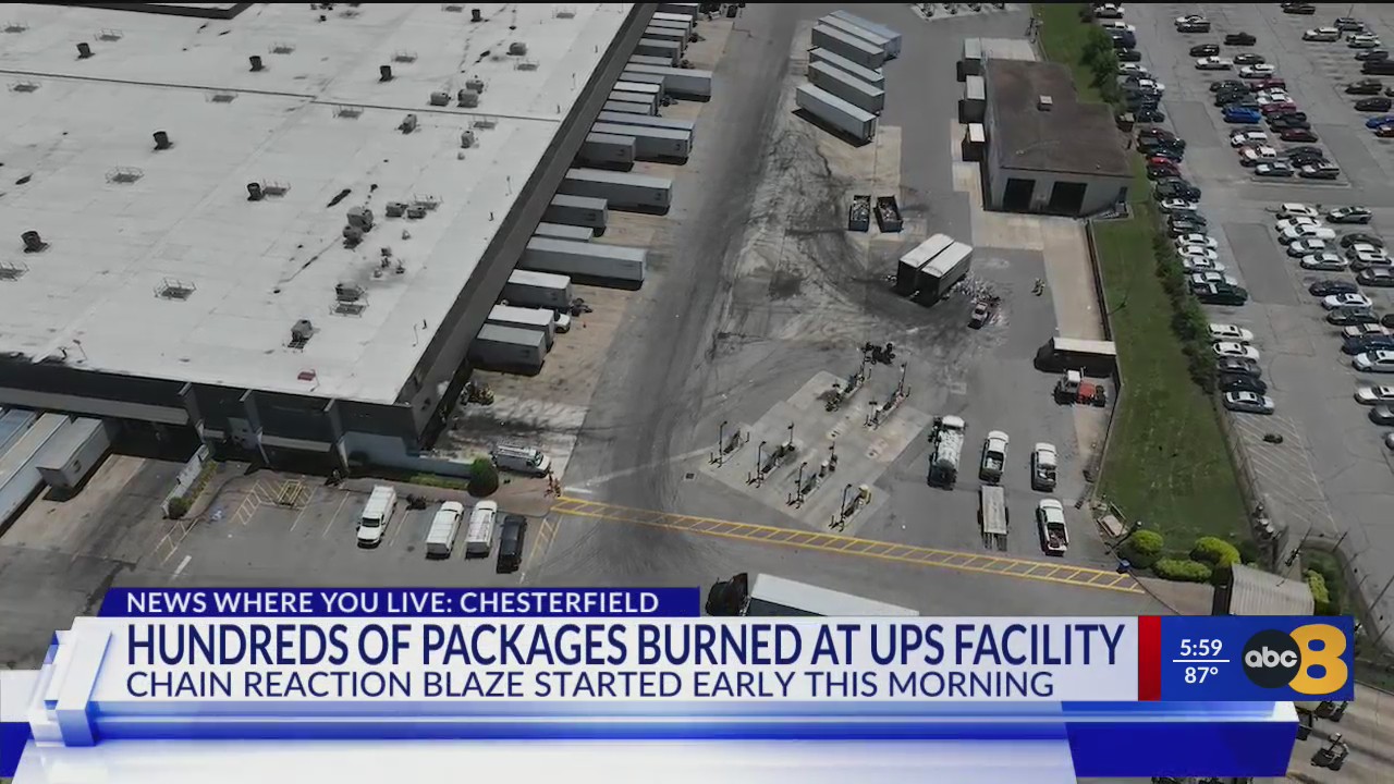 Hundreds of packages destroyed in early morning fire at UPS facility in ...