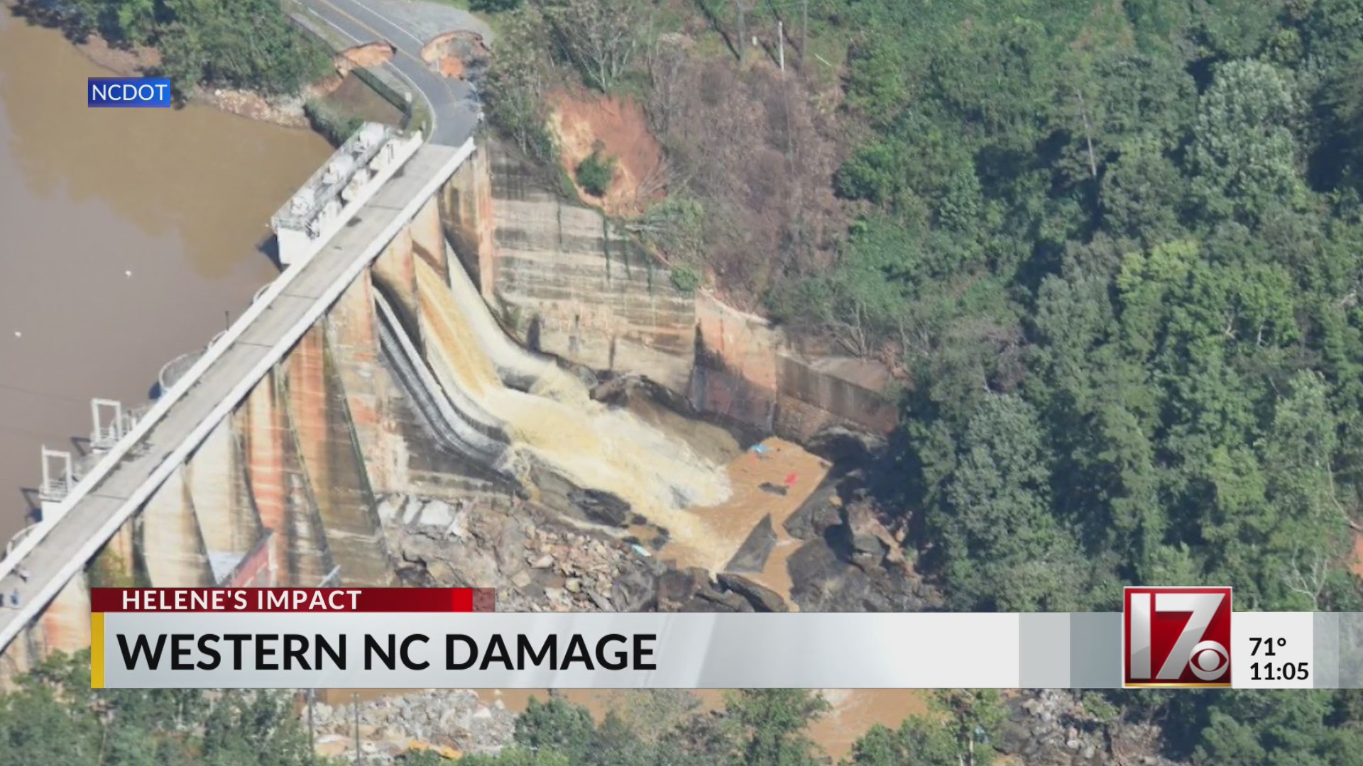 New images: Damage to Lake Lure Dam and S. Asheville flooding – CBS17.com