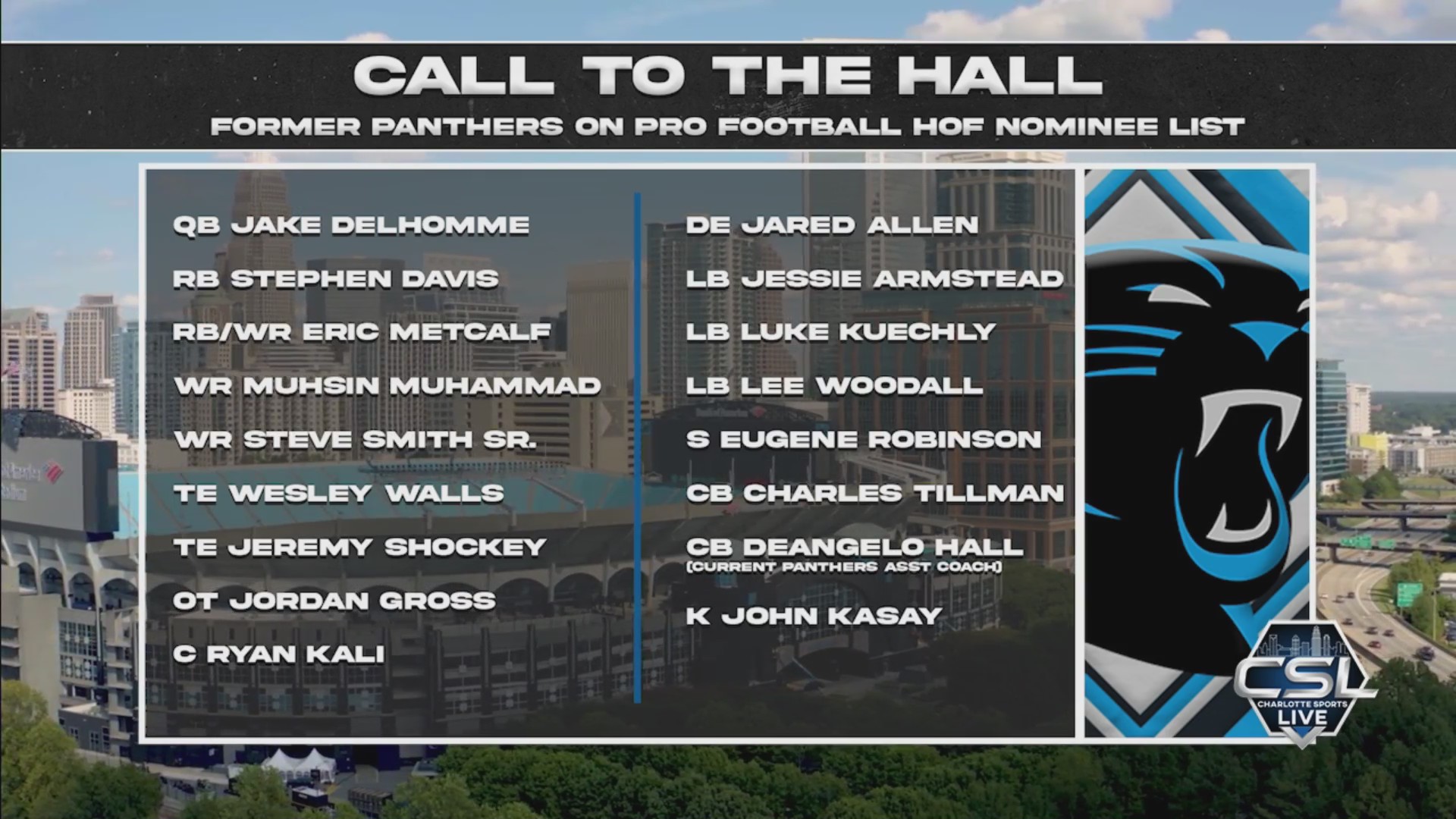 Panthers greats on list of 2025 football HOF nominees – CBS17.com