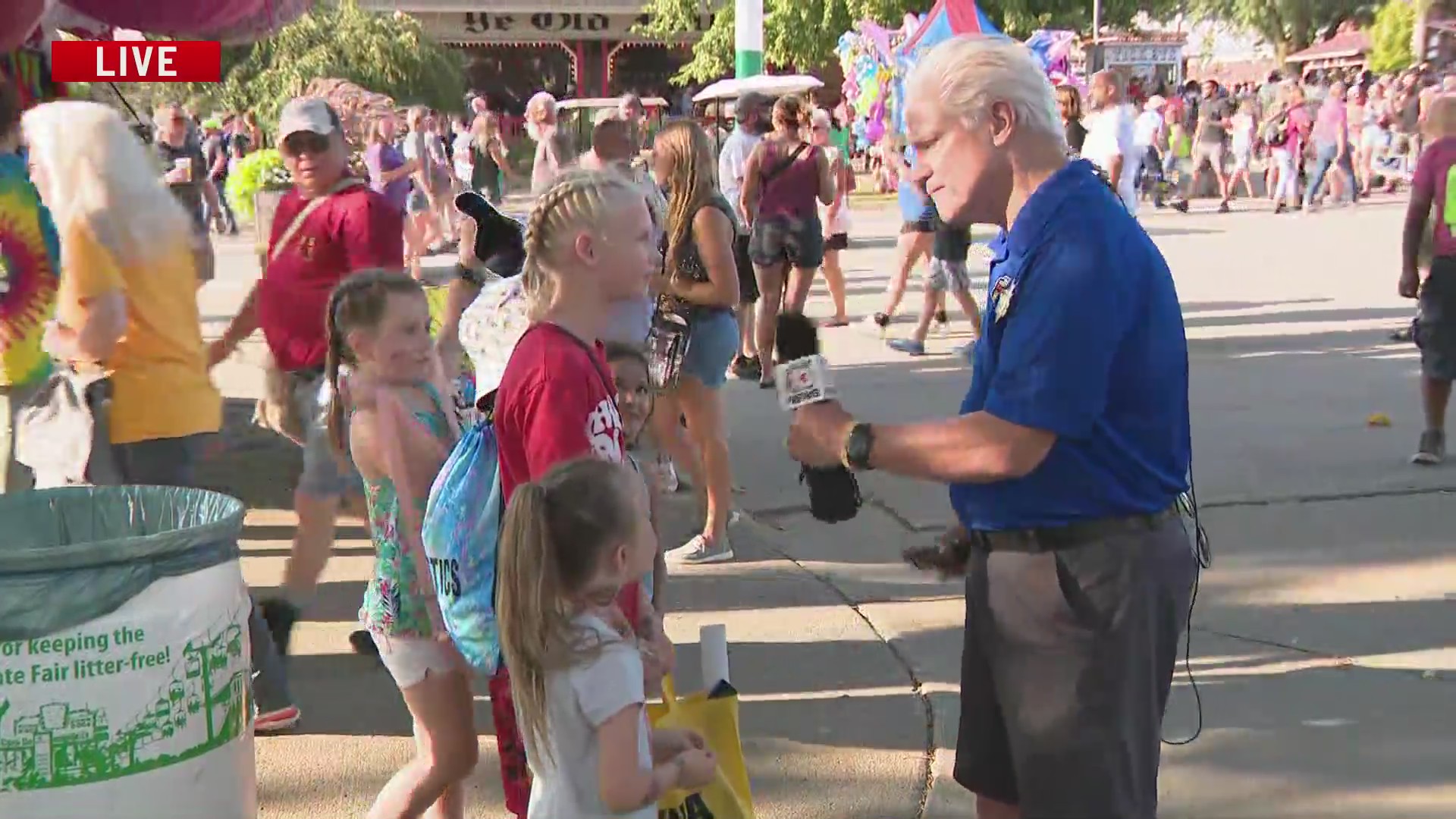 Ed Wilson talks with first time fair goers live at the Iowa State Fair ...