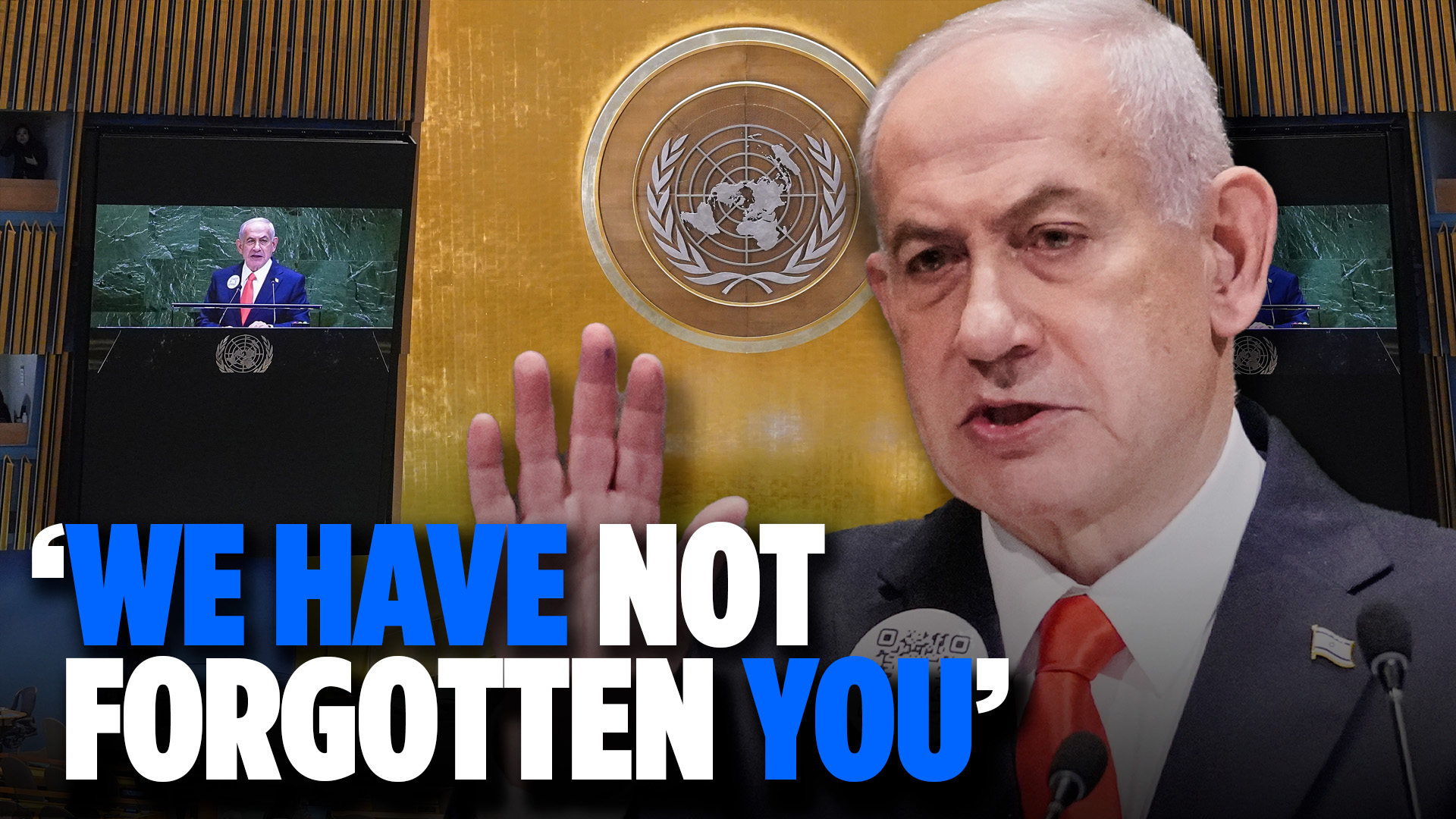 Netanyahu says UN speech broadcast on cell phones, loudspeakers in Gaza ...
