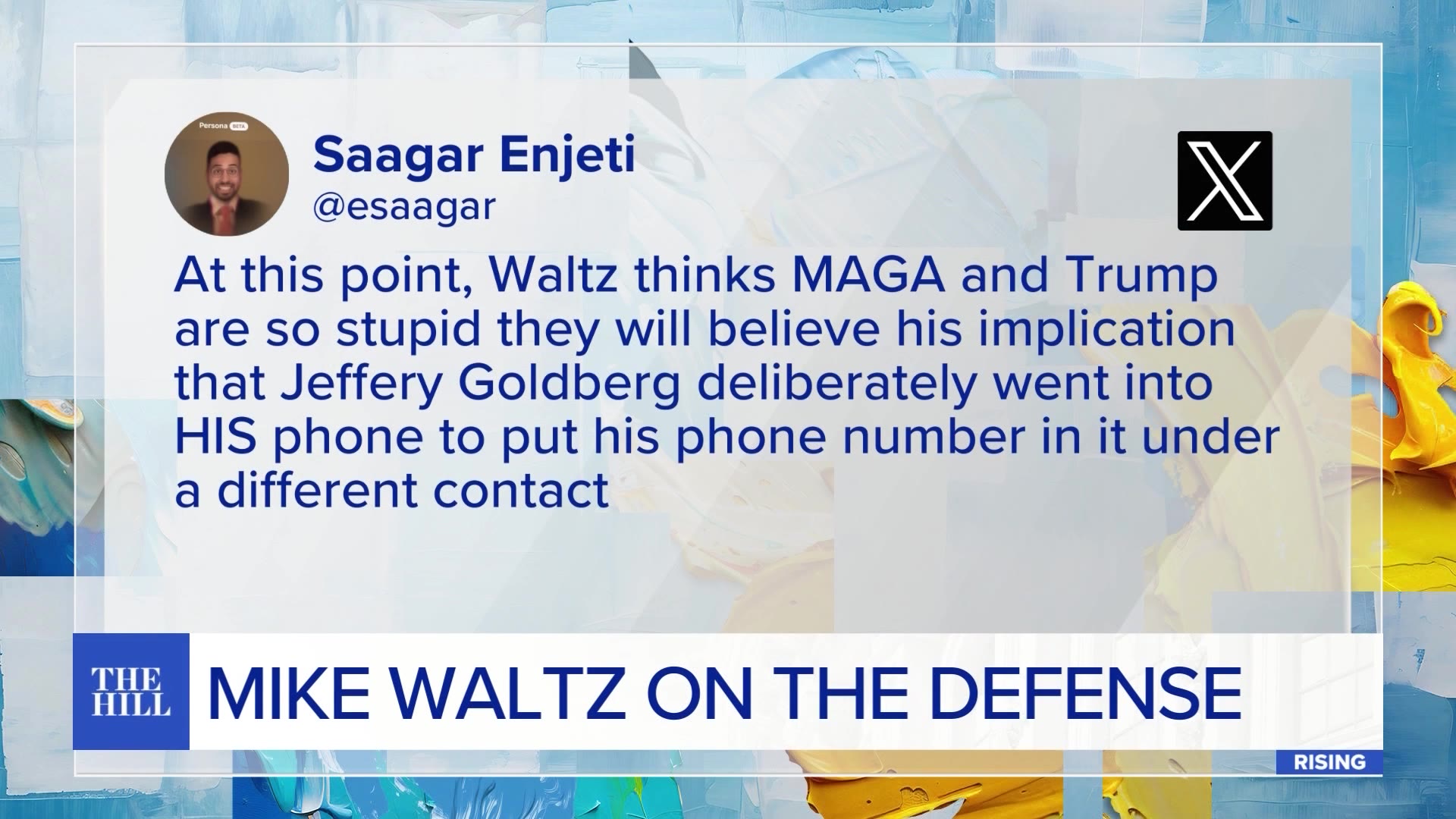 Mike Waltz’s theory: Jeffrey Goldberg hacked his way into the Signal ...