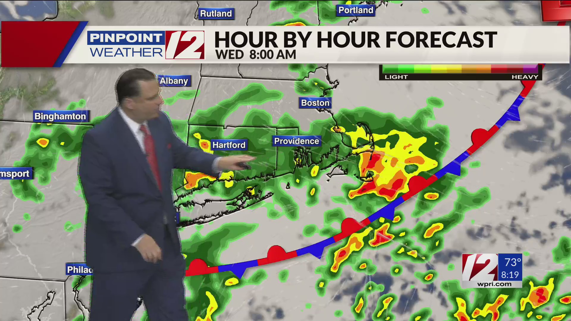 WPRI 12 Weather Forecast from 7/22/24: Warm, Muggy Today; Showers/T ...