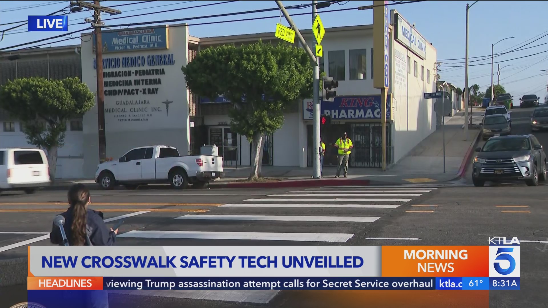 High-tech crosswalk placed at L.A. intersection where hit-and-run crash ...