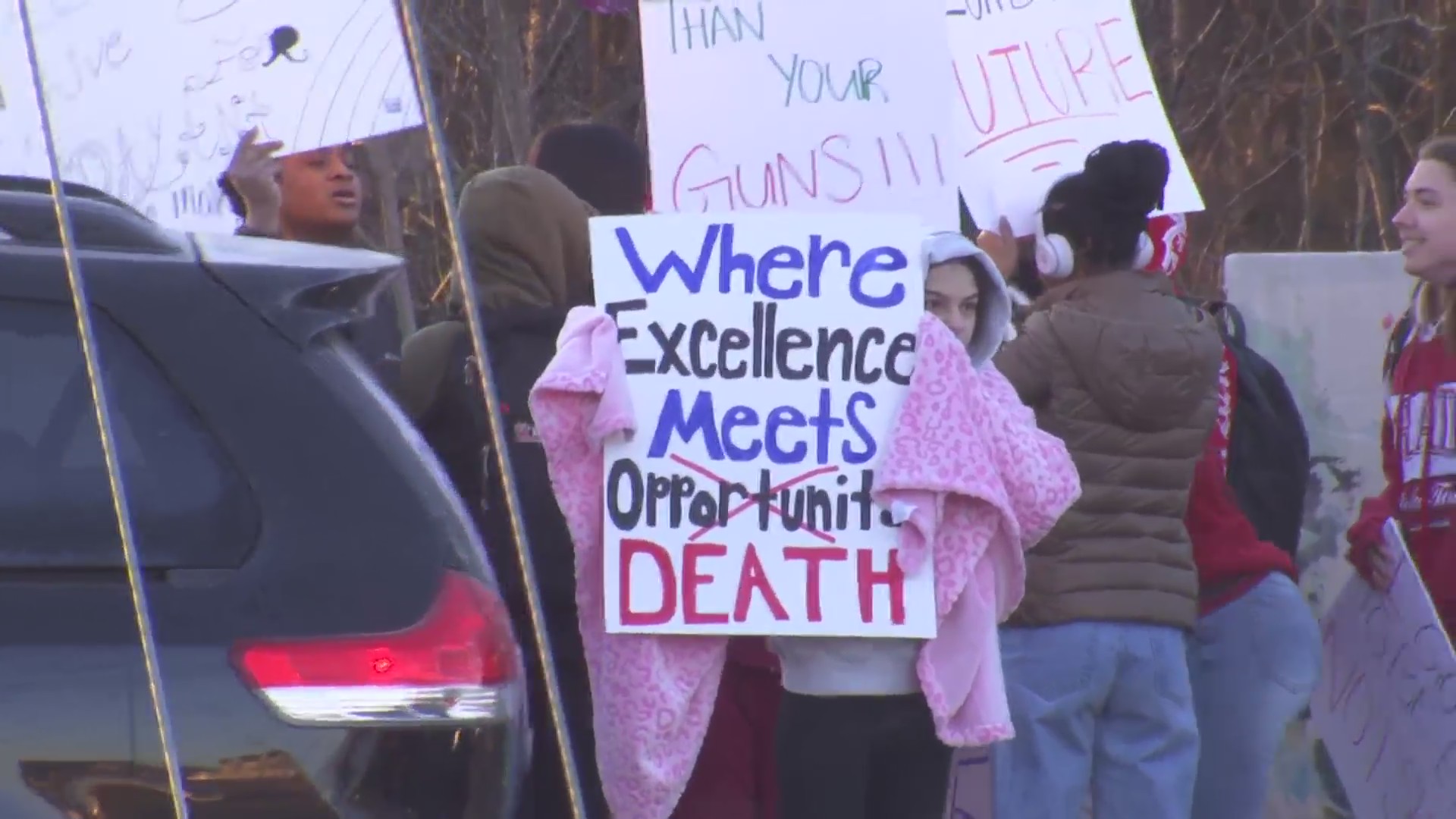 Antioch High School students protest gun violence as school reopens ...