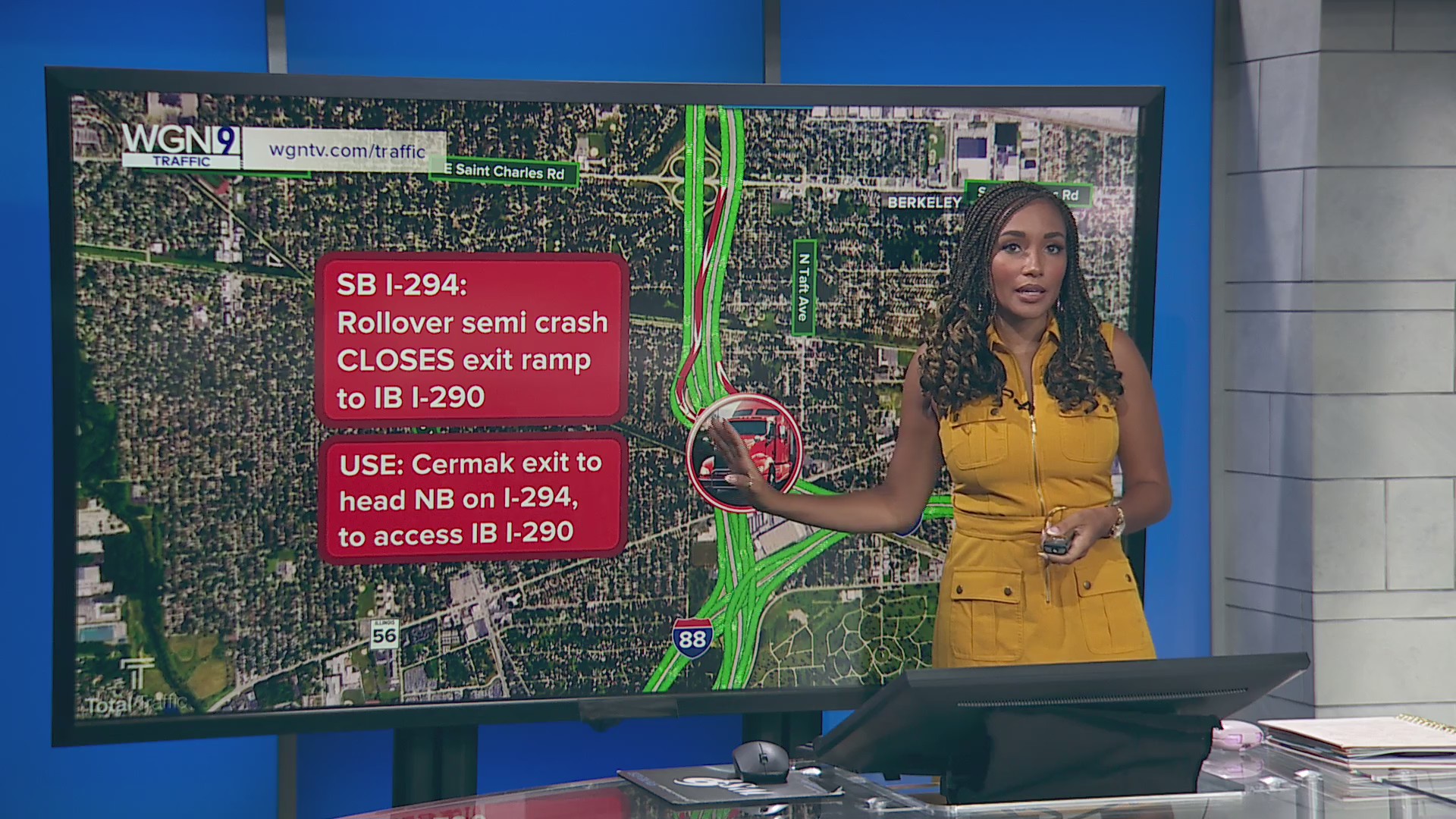TRAFFIC ALERT: Semi-truck rollover closes SB Tri-State Tollway ramp to inbound Eisenhower ...