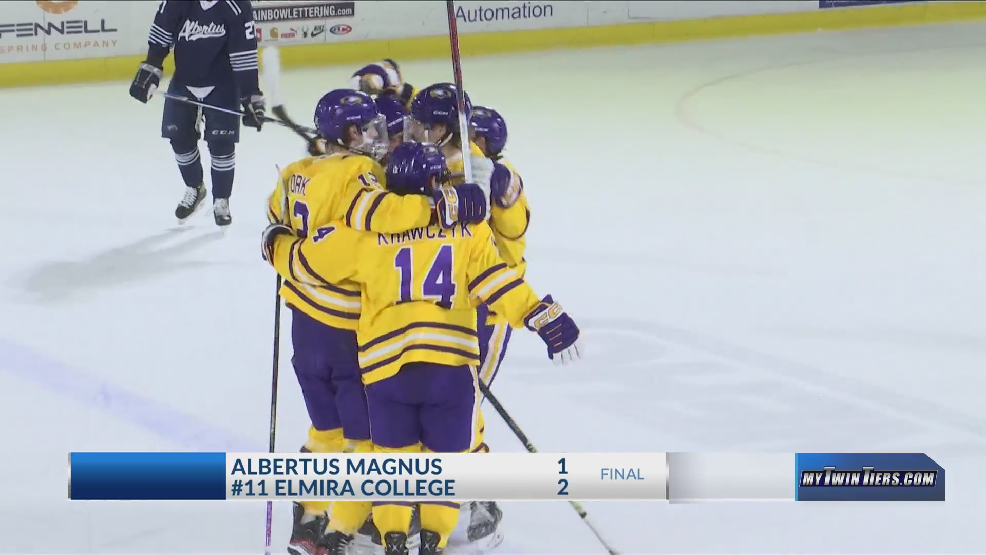 Elmira College men’s hockey outlasts Albertus Magnus, Aviators fall at ...