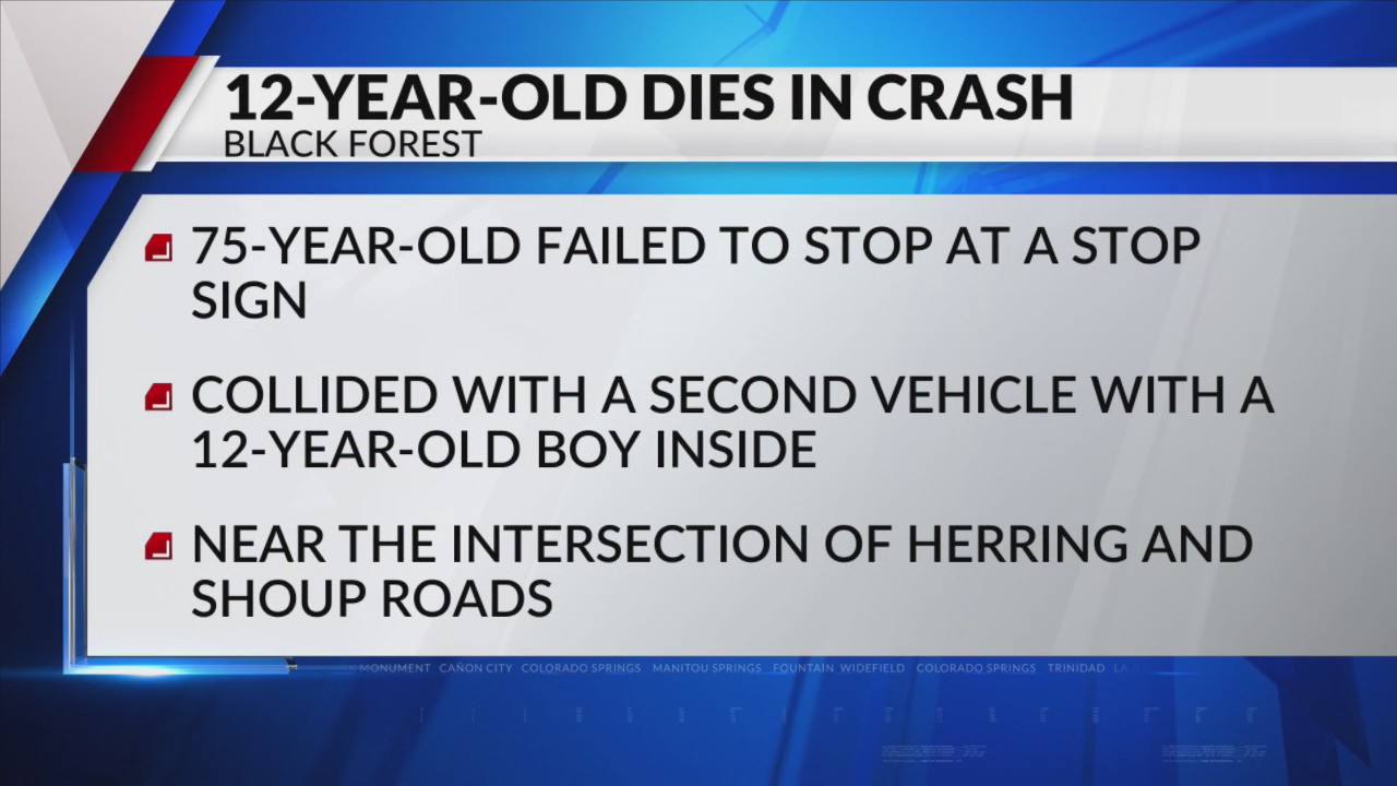 Fatal Black Forest crash claims life of 12-year-old boy – FOX21 News ...