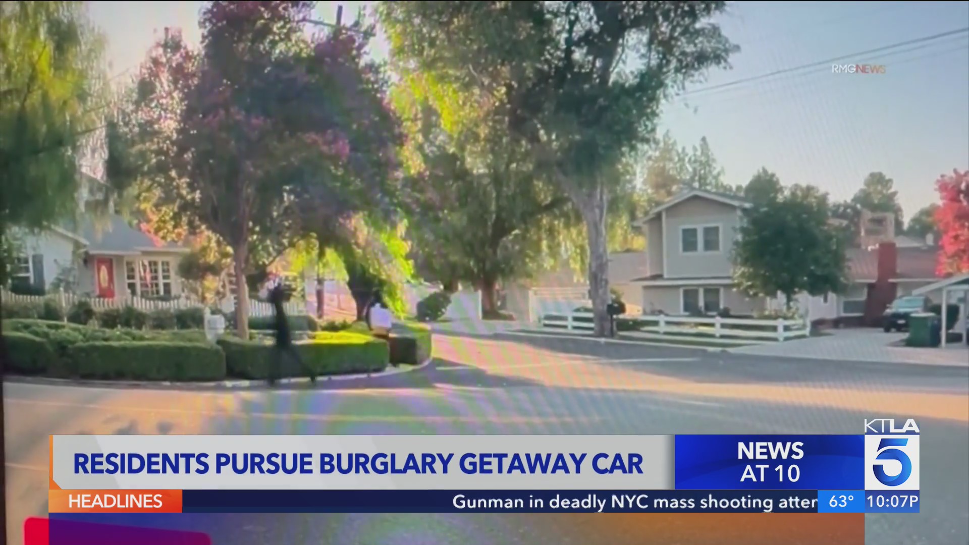Residents pursue burglary getaway car in Woodland Hills – KTLA