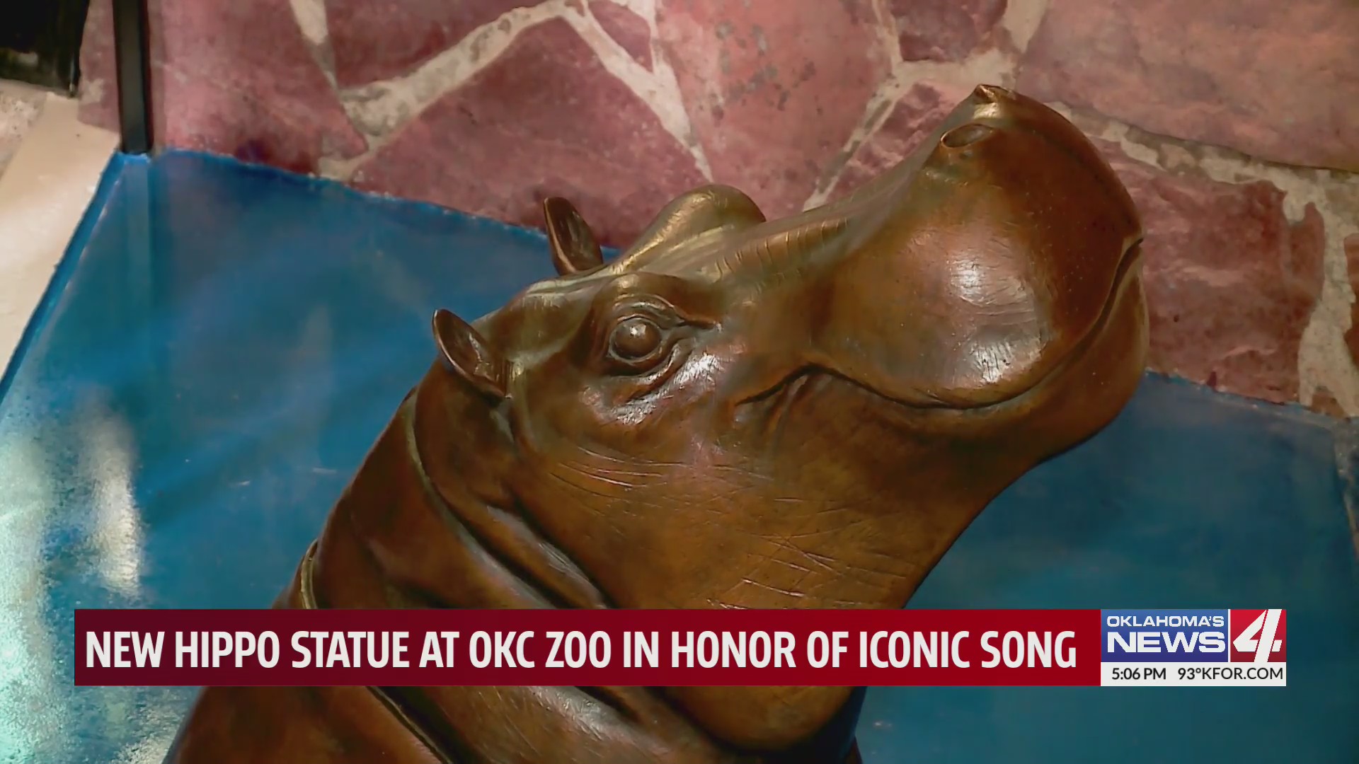 New hippo statue at OKC zoo in honor of iconic song – KFOR.com Oklahoma ...