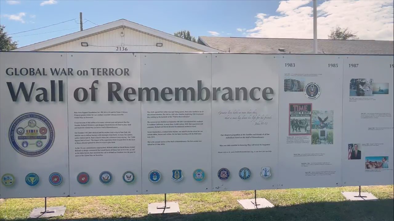 Global War on Terror Wall of Remembrance stops at the VFW Post 2185 in ...