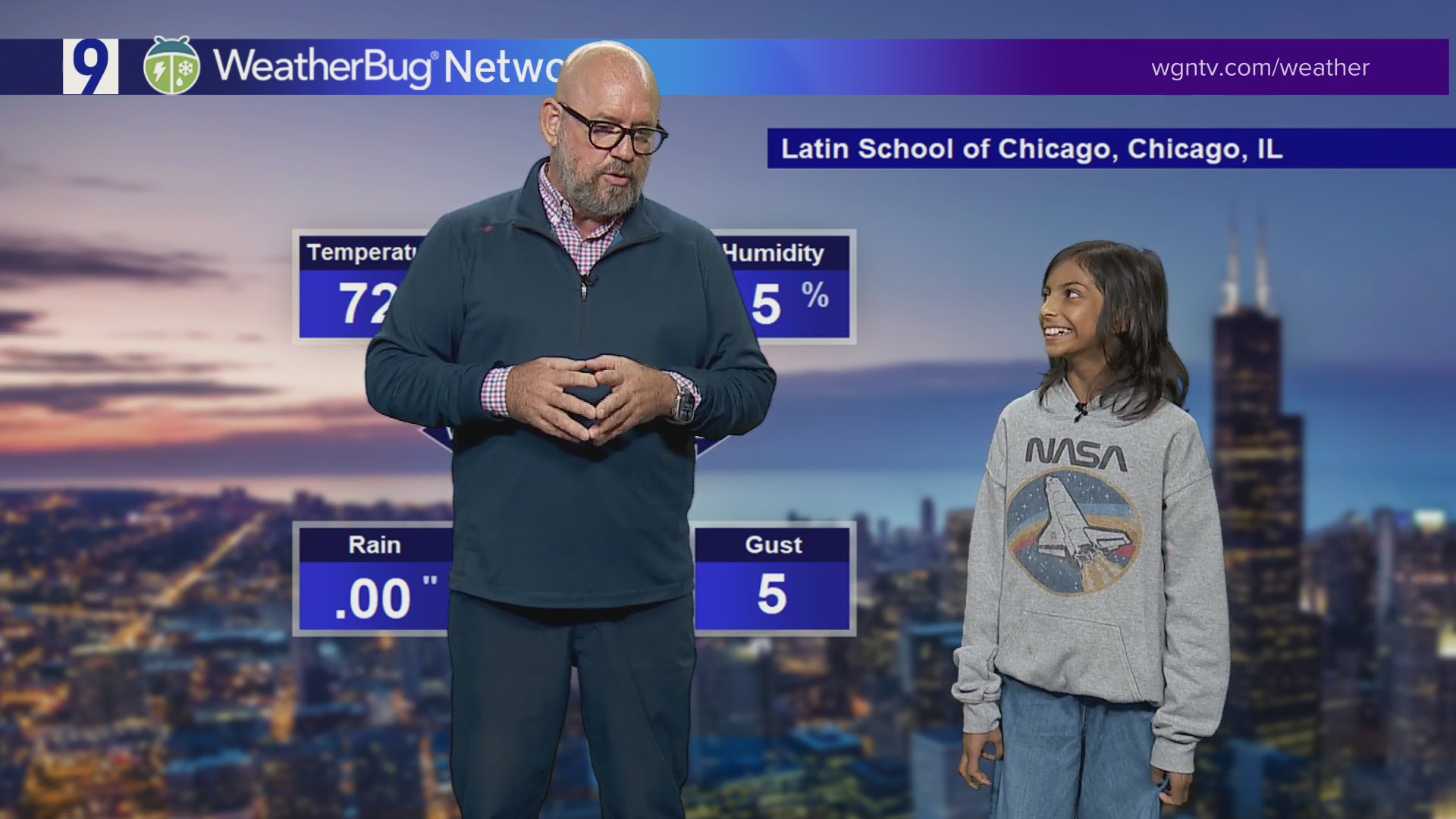 4th grader reports Friday’s weather forecast – WGN-TV