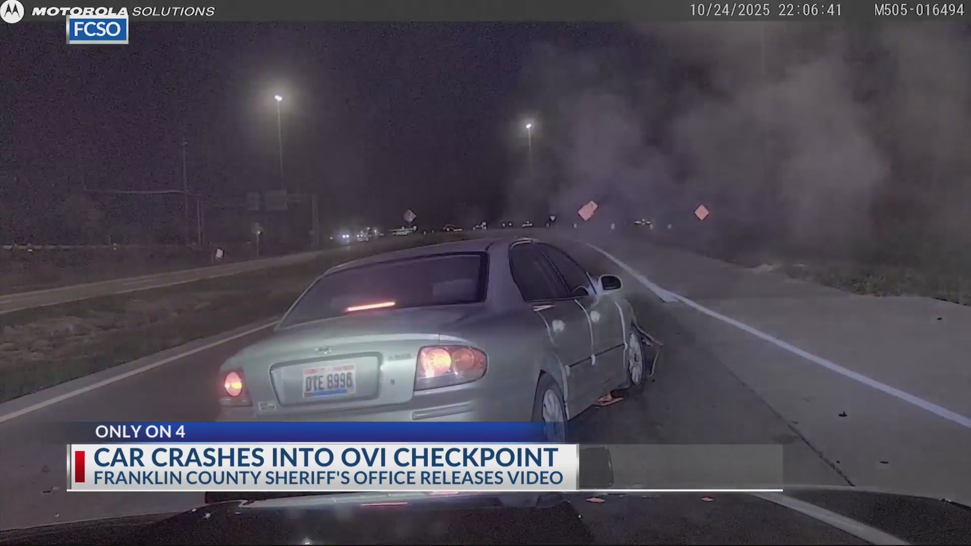 Car crashes into OVI checkpoint in south Columbus – NBC4 WCMH-TV