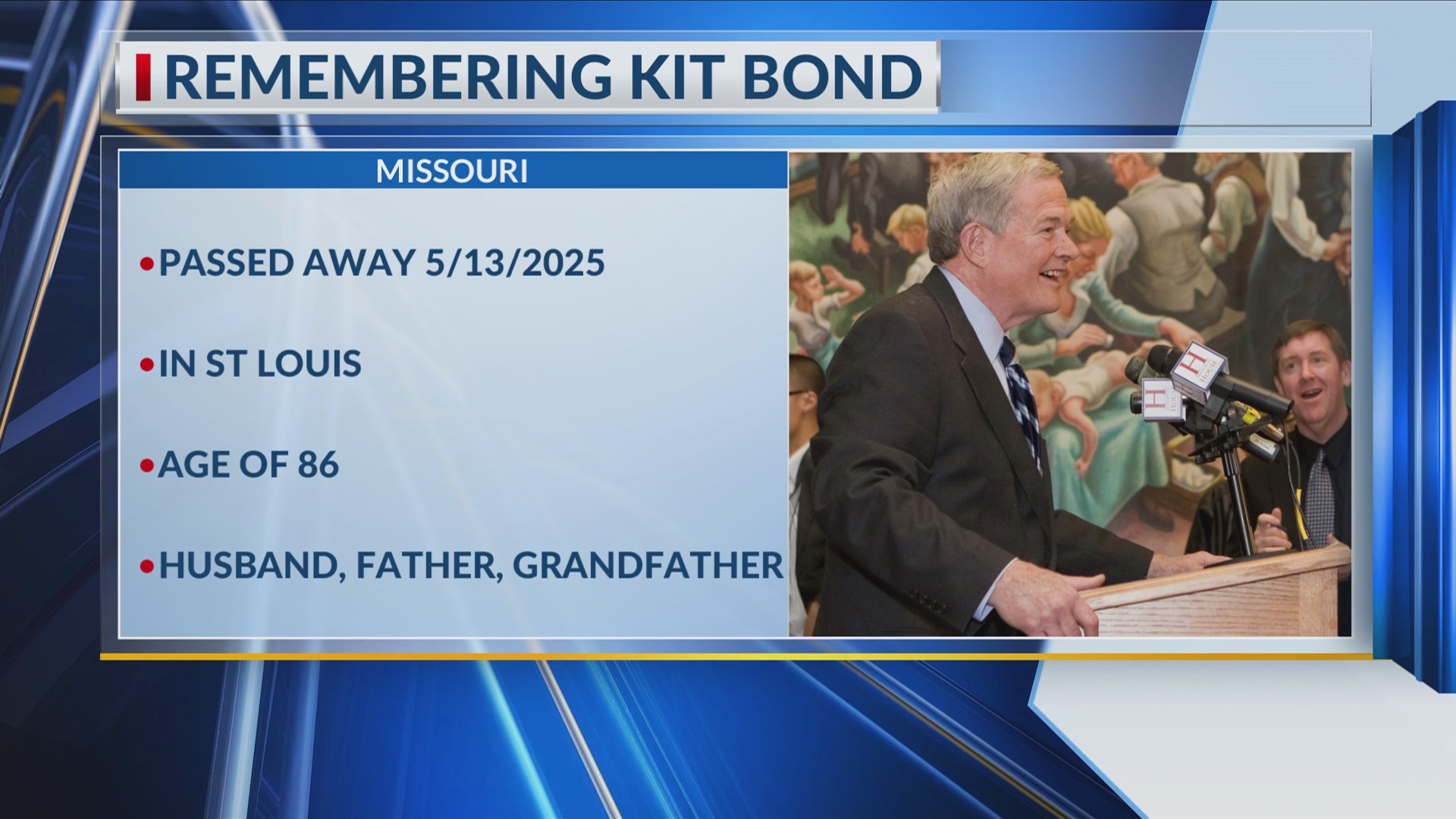 Former Missouri Governor, Senator Christopher ‘Kit’ Bond dies – KSNF ...