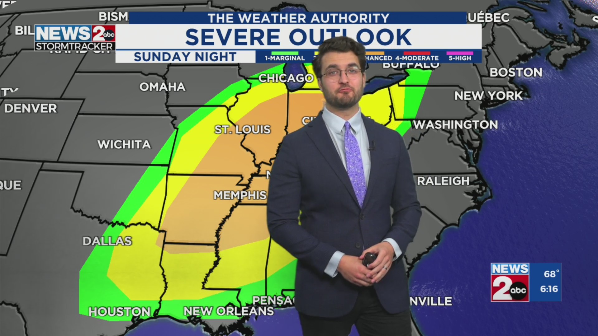 Severe weather threat on Sunday night 3/30/2025 – WKRN News 2