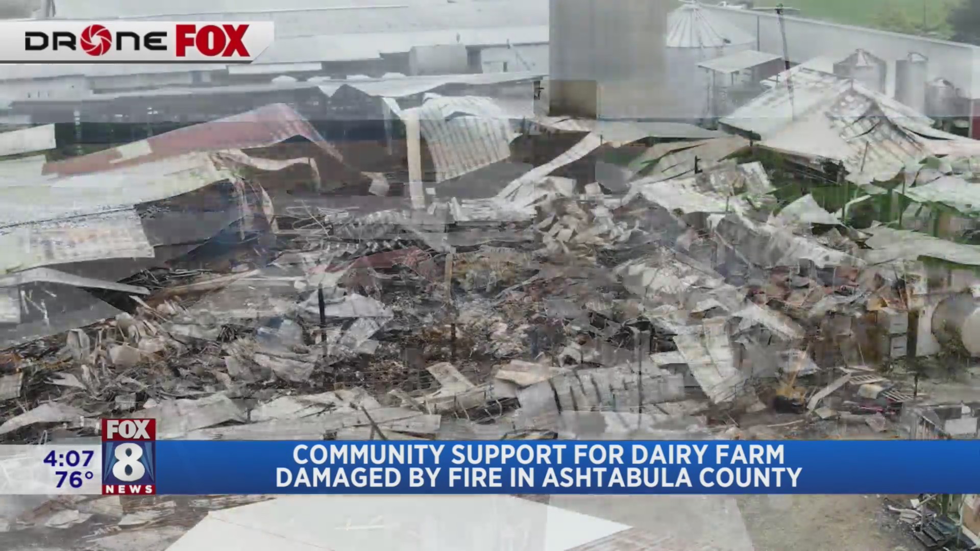Community support for dairy farm damaged by fire in Ashtabula County ...