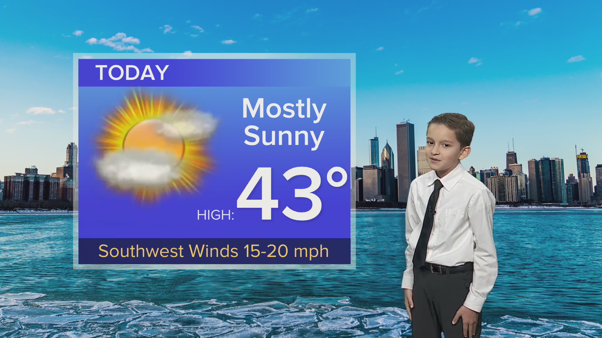 5th grader reports Friday’s weather forecast – WGN-TV