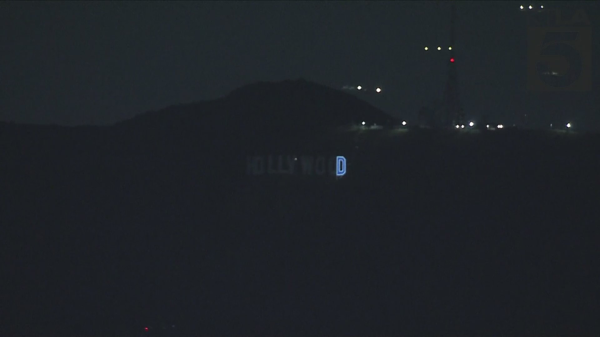 Hollywood sign illuminates “D” for Dodgers World Series win – KTLA