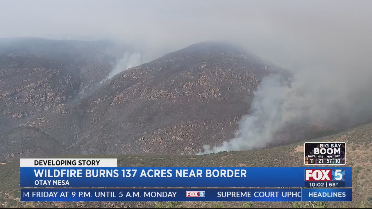 Firefighters battling large vegetation fire in Otay Open Space Preserve ...