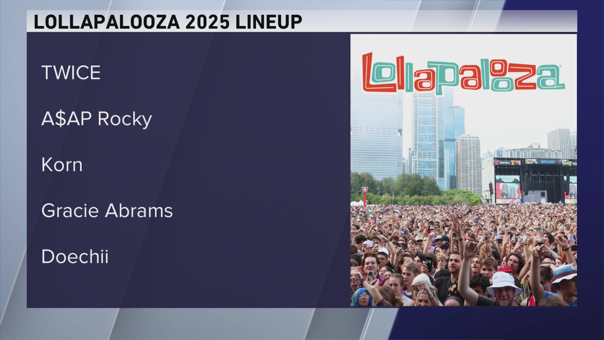 Lollapalooza 2025 official lineup revealed – WGN-TV