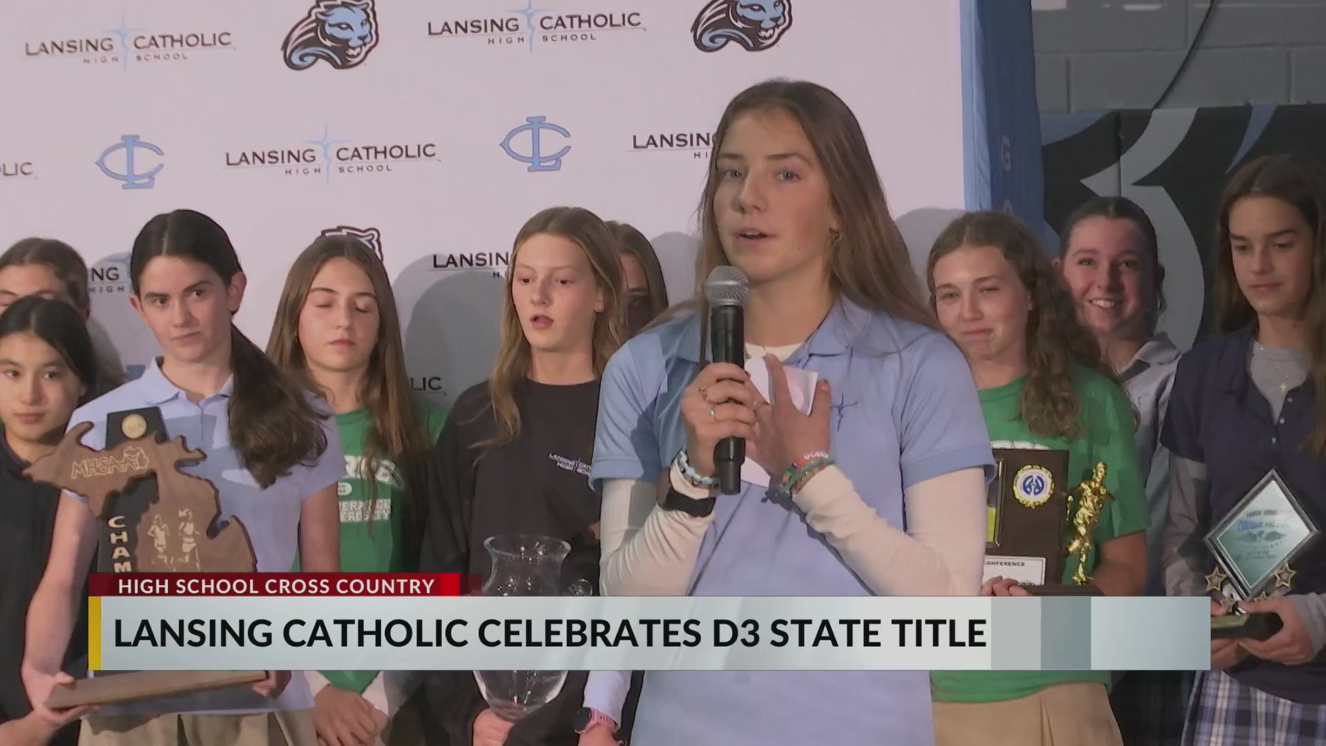 Lansing Catholic celebrates Division 3 cross country state championship ...