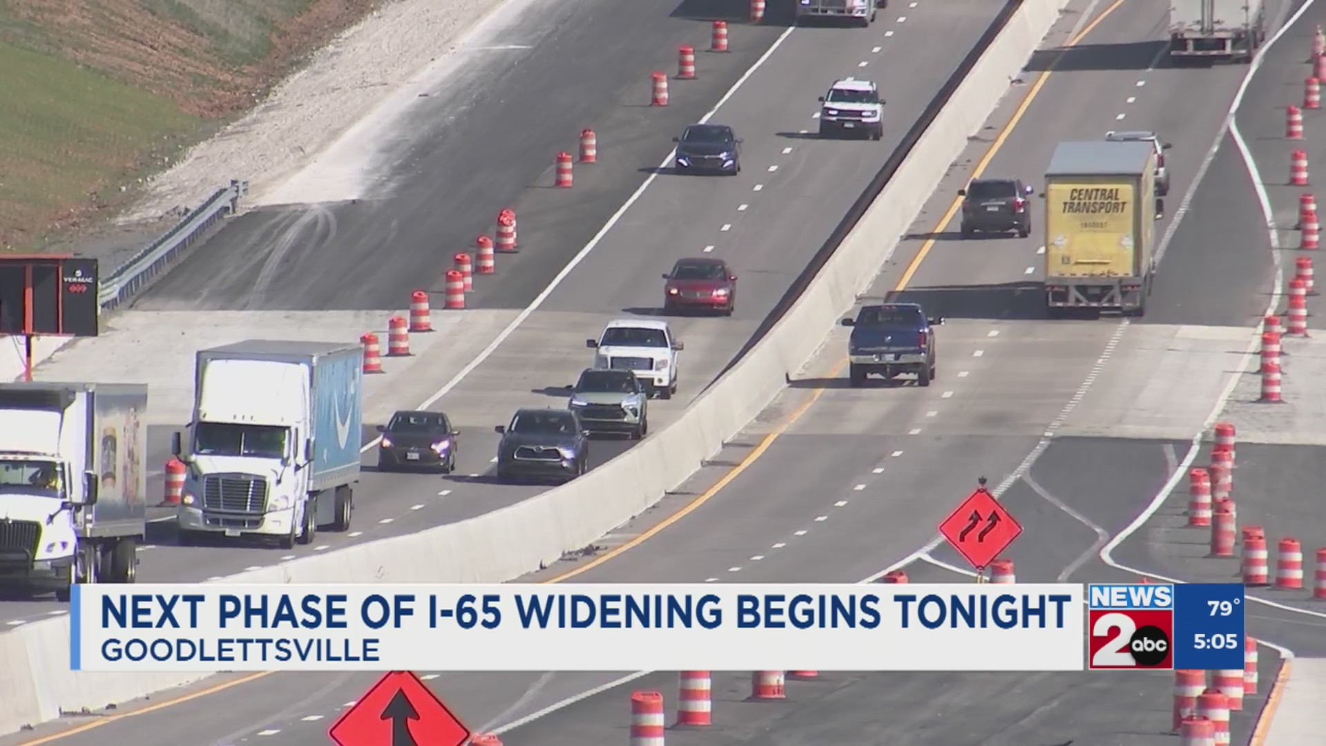 Next phase of I-65 widening project begins Friday night – WKRN News 2
