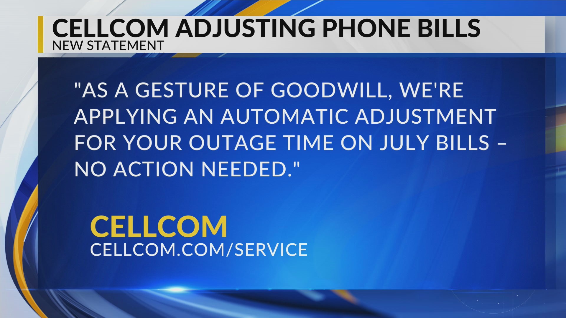 Cellcom announces bill adjustments due to recent outages, allowing ...