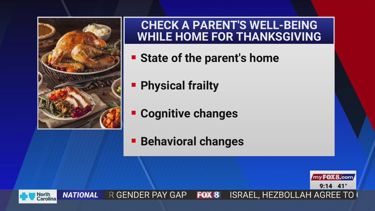 Checking on your parents’ well-being at Thanksgiving – FOX8 WGHP