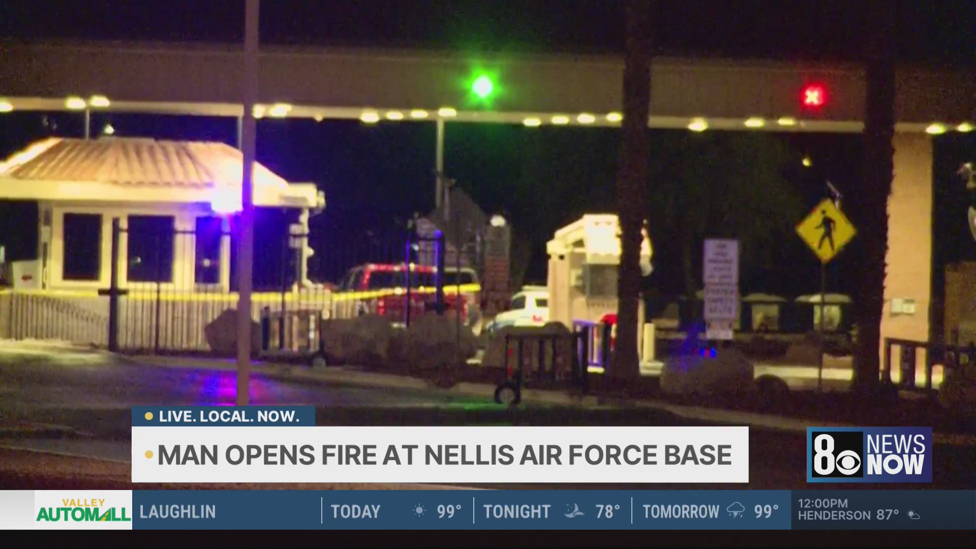 Shooting at Las Vegas’ Nellis AFB main gate has reopened – KLAS