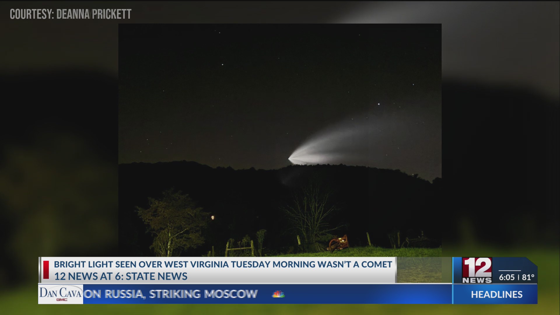 Bright light seen over West Virginia Tuesday morning wasn’t a comet ...