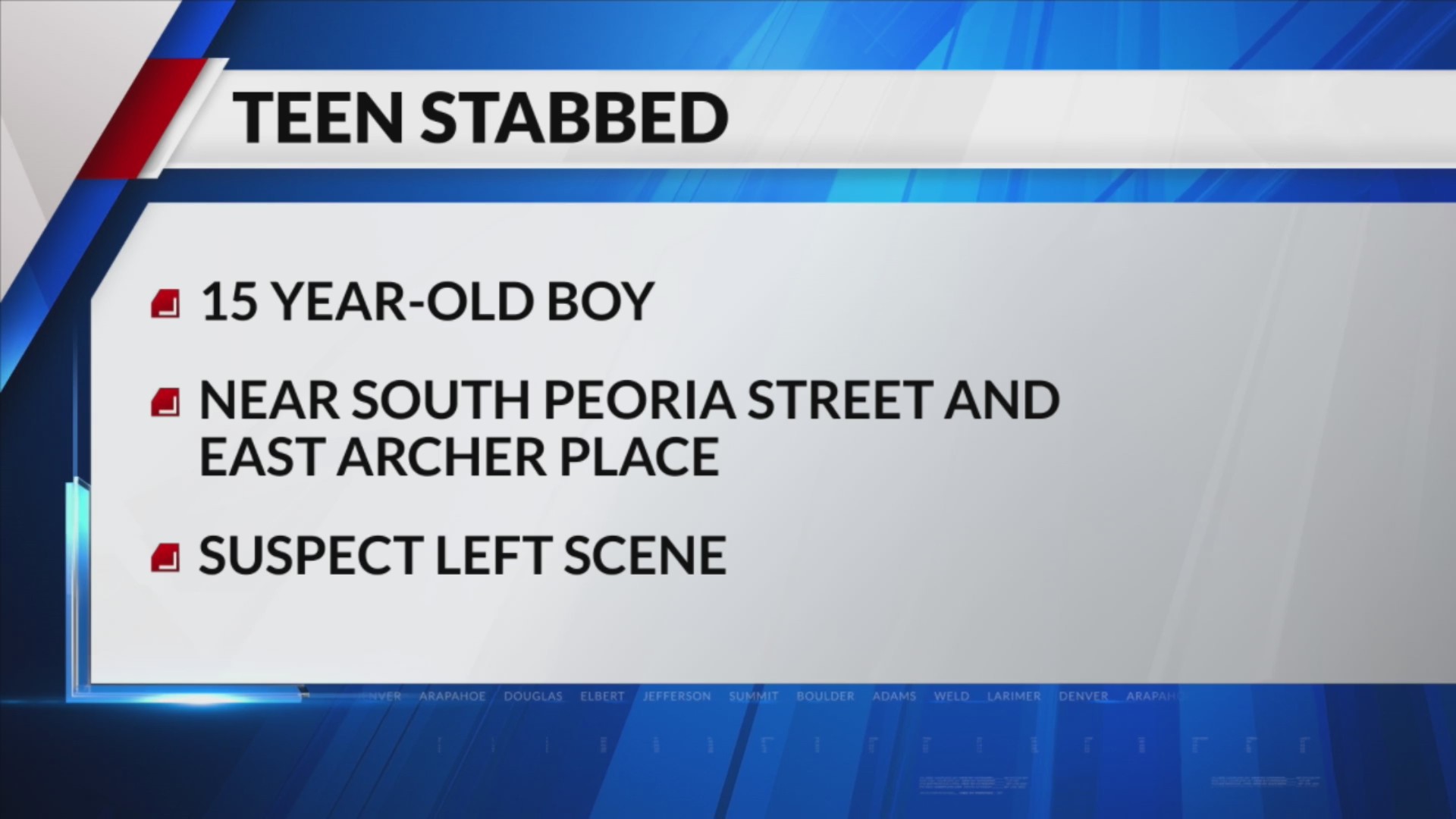 15-year-old stabbed by stranger in Aurora: Police – FOX31 Denver