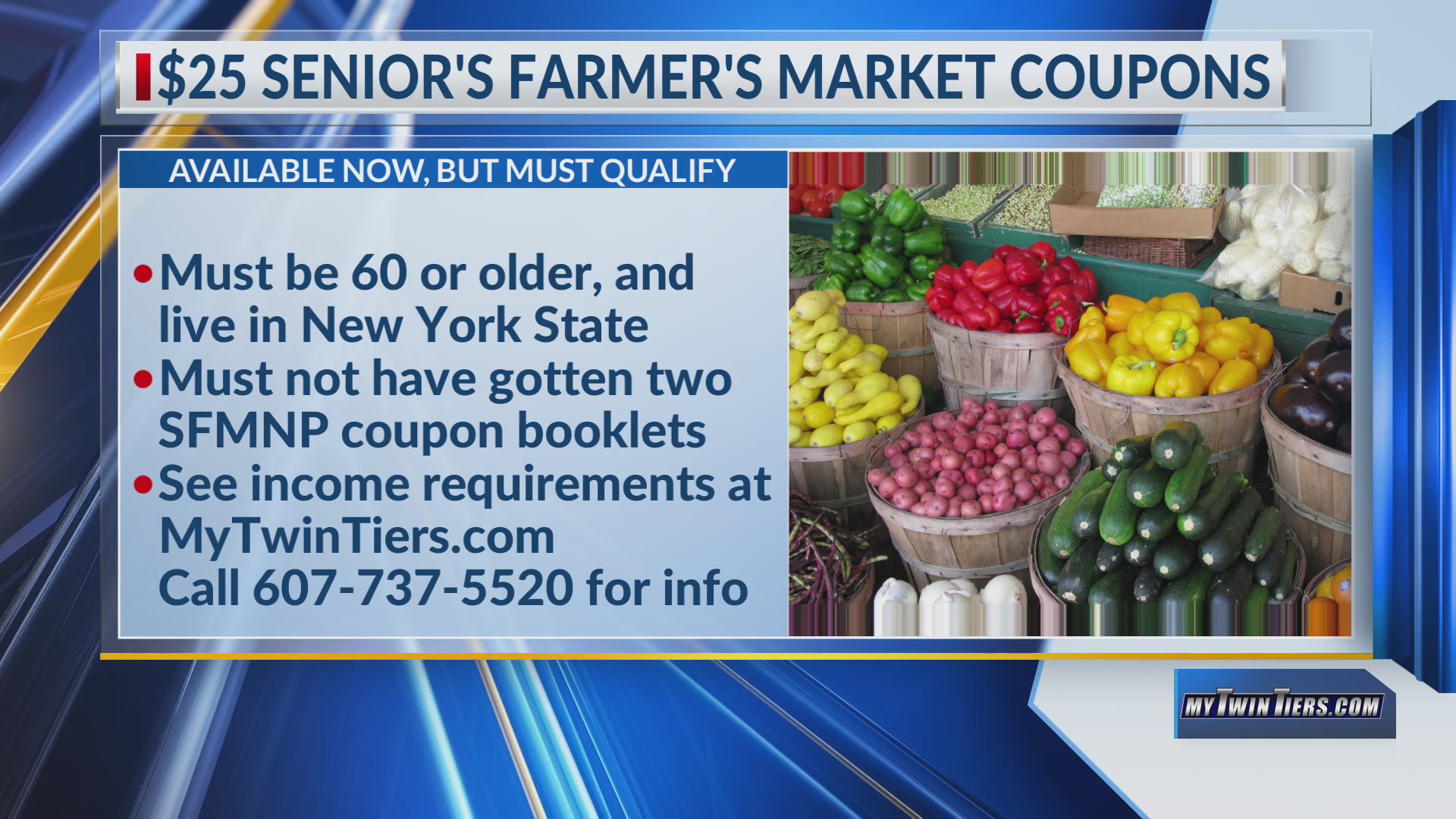 Additional Senior Farmers’ Market coupon booklets now available in New ...