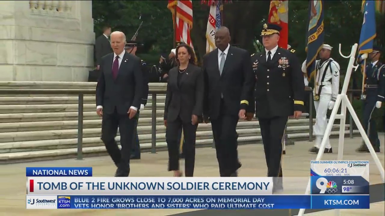 Tomb of the Unknown Soldier Memorial Day service – KTSM 9 News