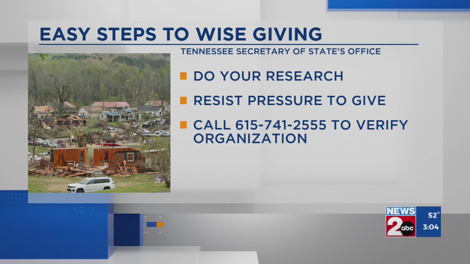 TN Secretary of State’s Office shares warning about donation scams after storms – WKRN News 2