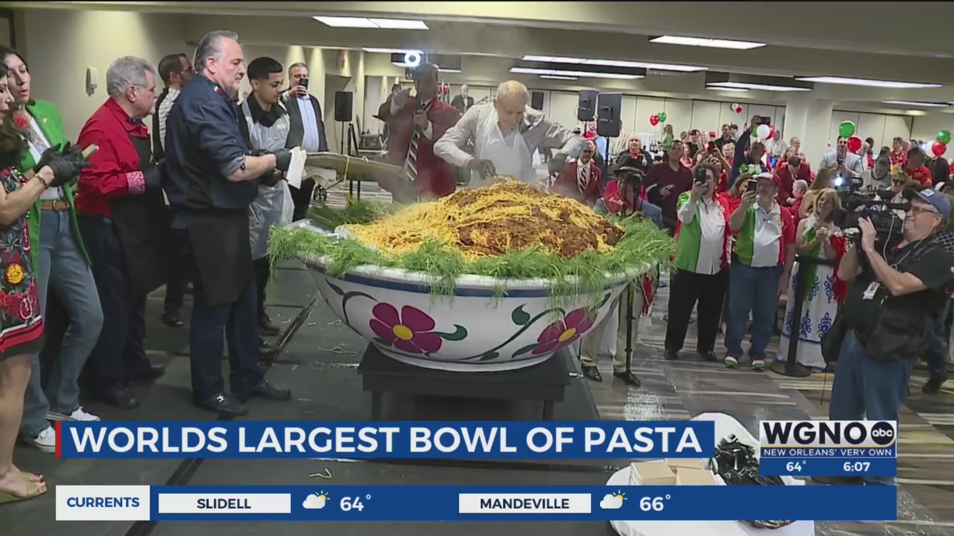 The world’s largest bowl of pasta, in the French Quarter! – WGNO