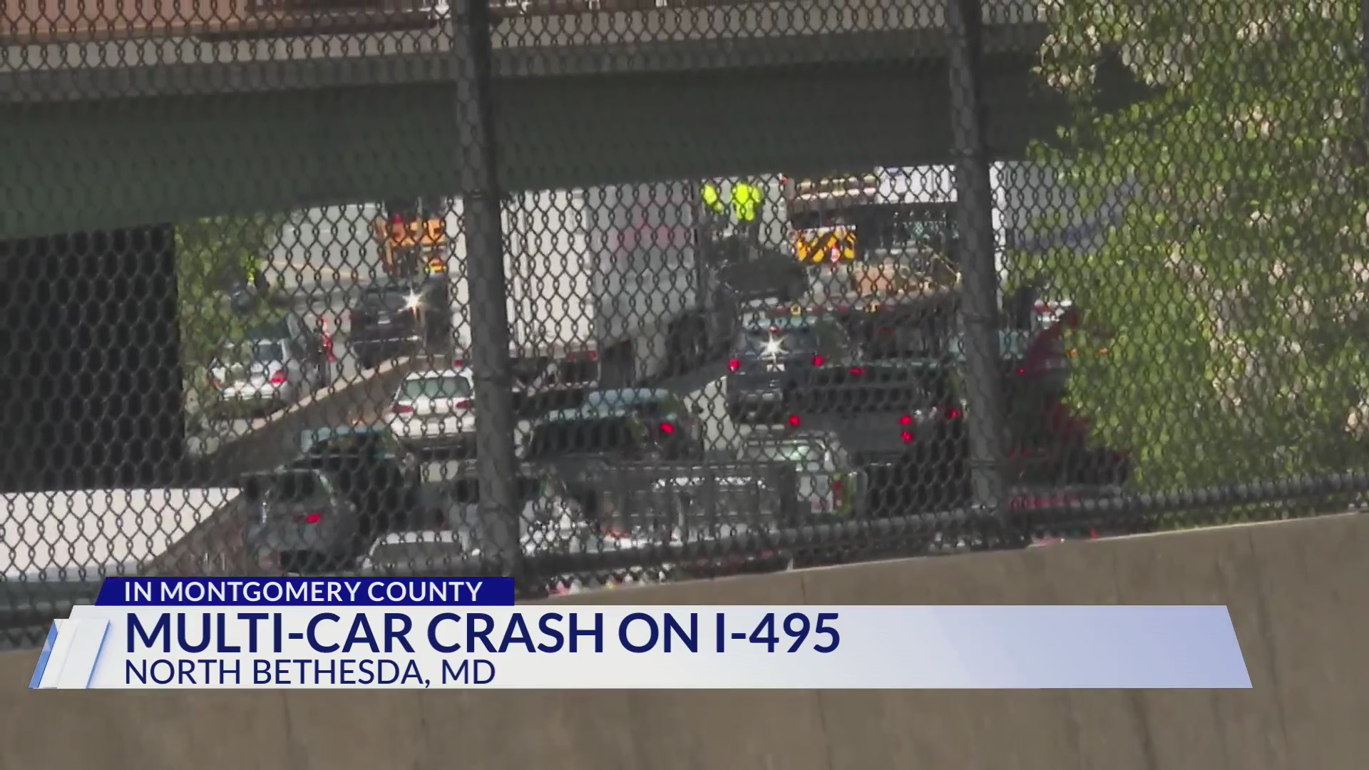 Four cars, tow truck involved in crash on I-495 – DC News Now | DC ...